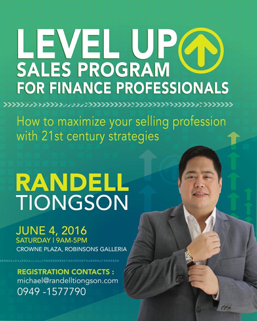 Level Up Sales Program | Randell Tiongson