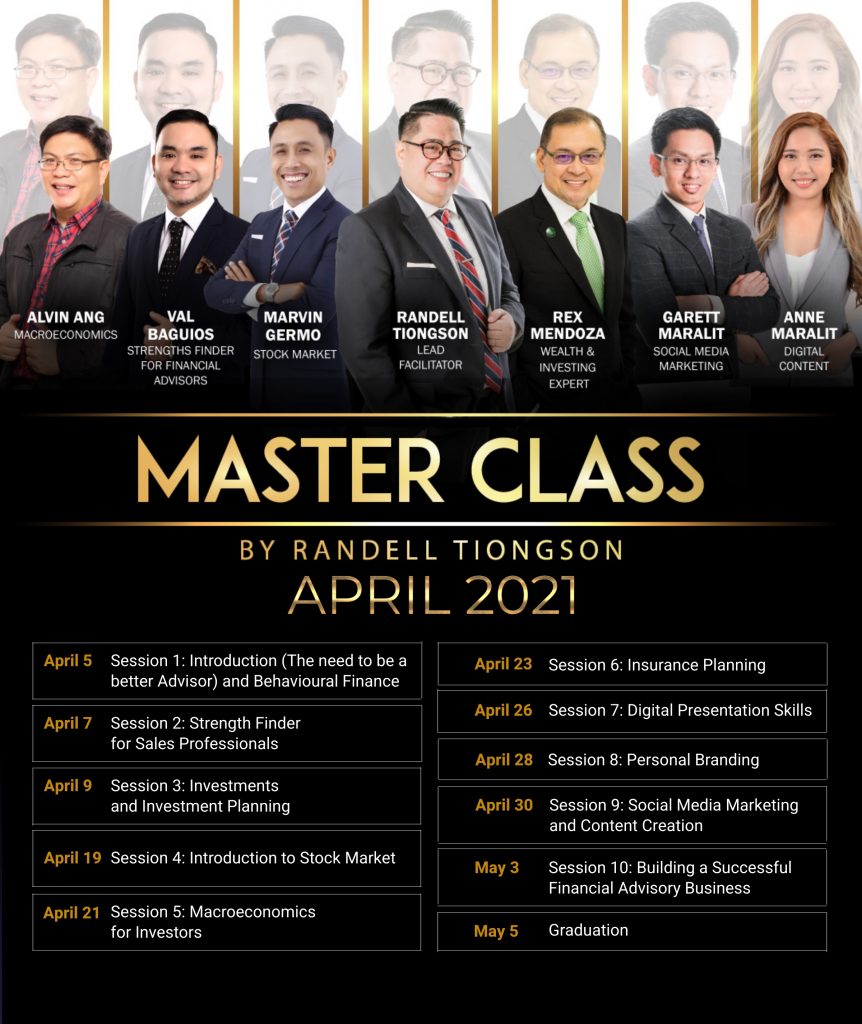 Master Class for Financial Advisors April 2021 | Randell Tiongson